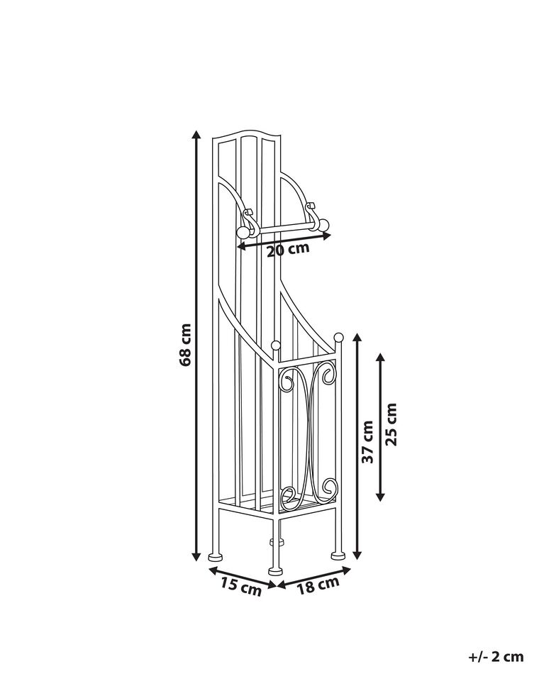 WC-paperiteline rauta valkoinen BRISA | Beliani.fi