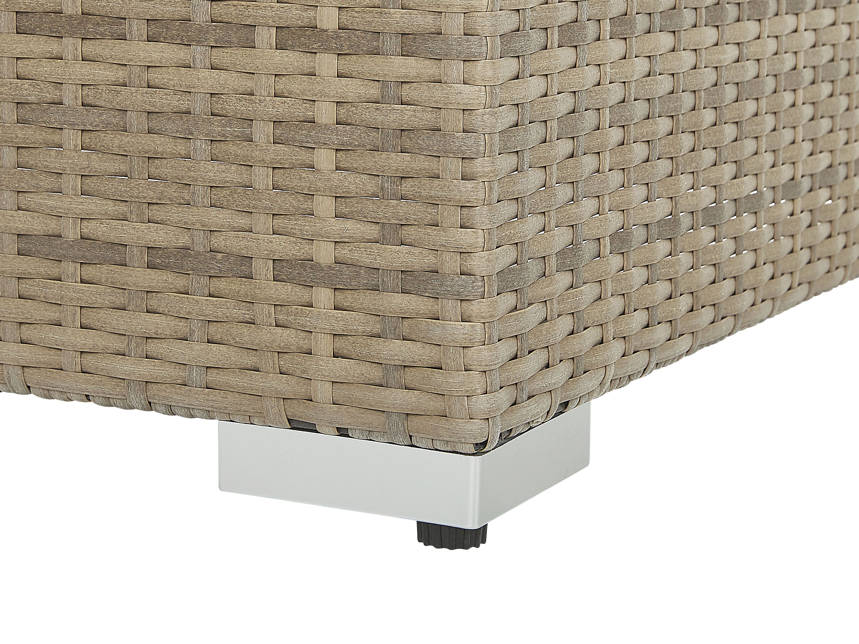 8 Seater PE Rattan Modular Garden Lounge Set Light Brown MAESTRO II ...