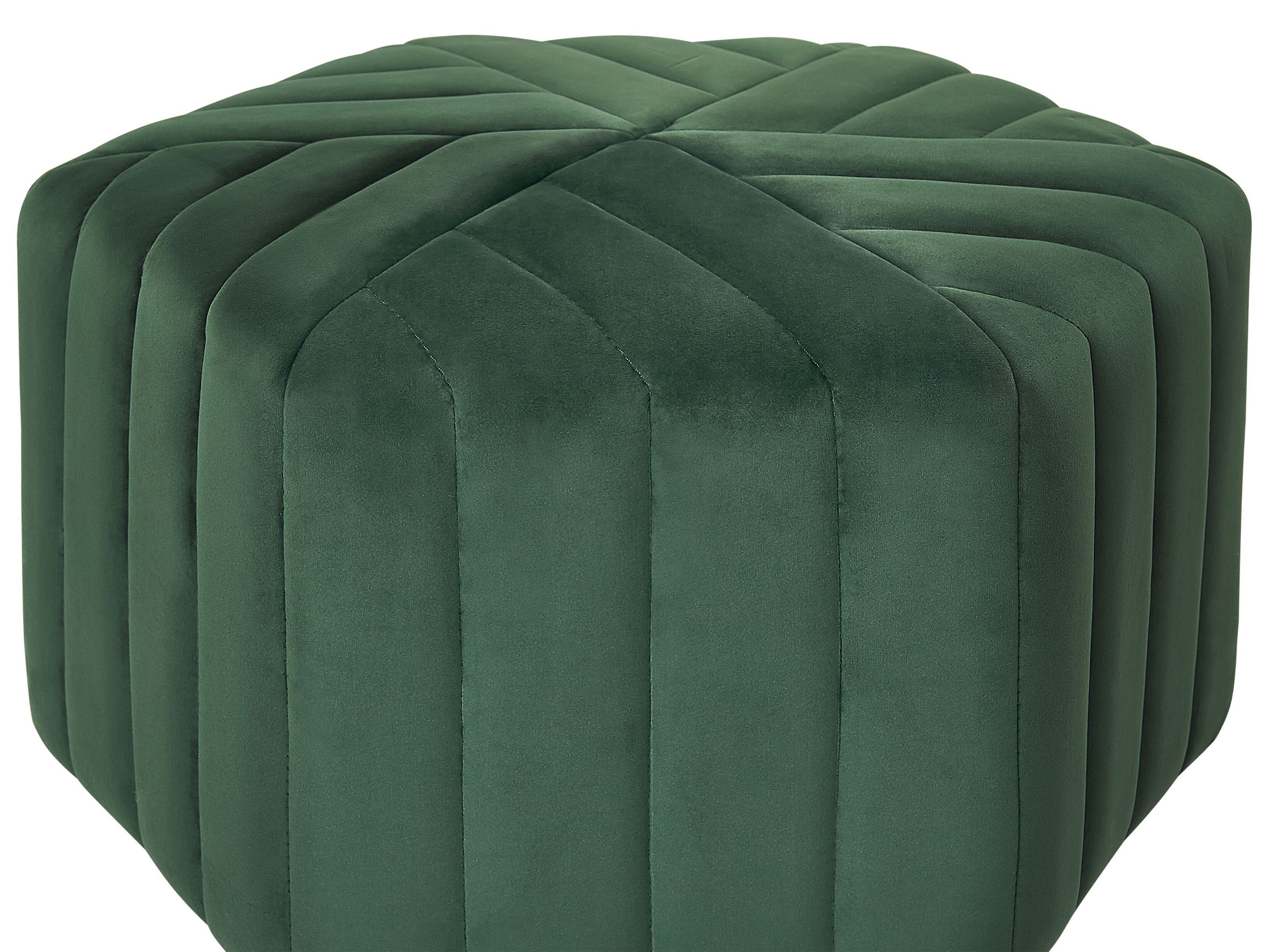 Pouf en velours vert ⌀ 53 cm MURIETTA | Beliani.fr