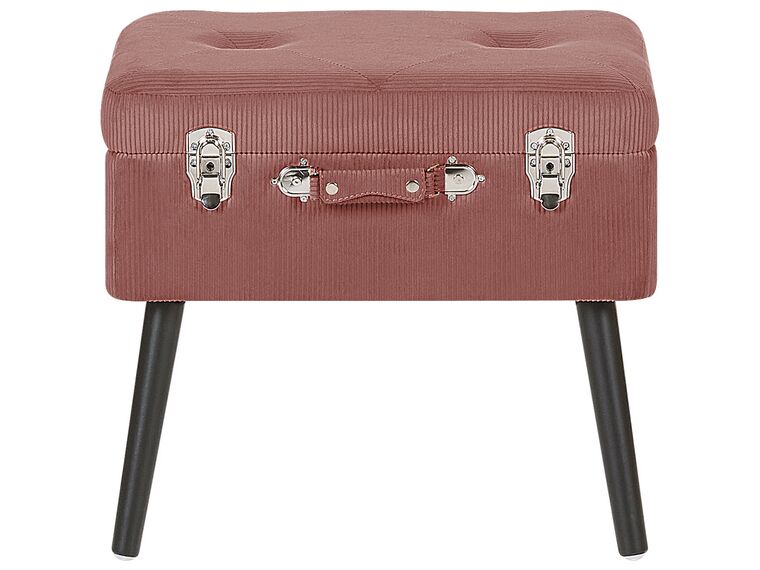 Hocker corduroy roze MALLARD | Gratis Levering