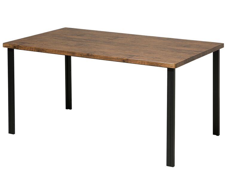 Dining Table 150 x 90 cm Dark Wood LAREDO | Beliani.co.uk