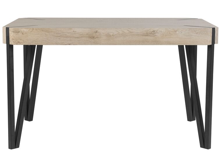 Dining Table 130 x 80 cm Light Wood CAMBELL | Beliani.co.uk