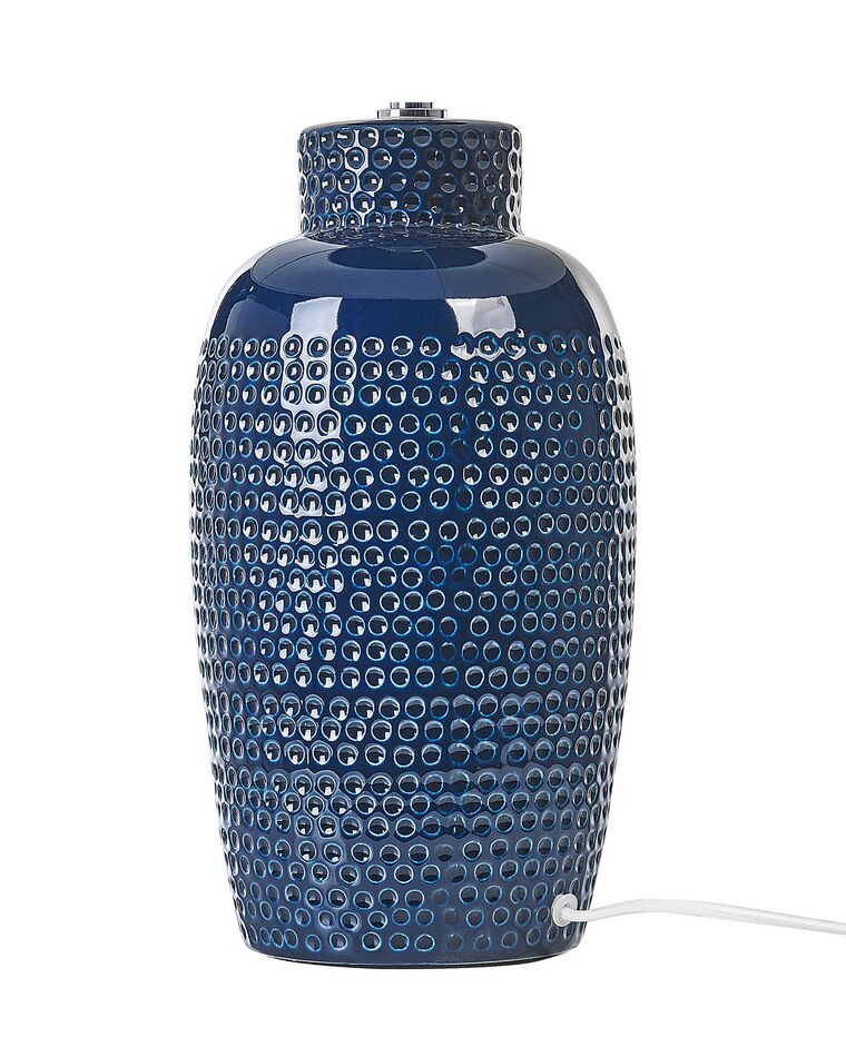 Lampe à poser en céramique bleu marine PERLIS | Beliani.fr