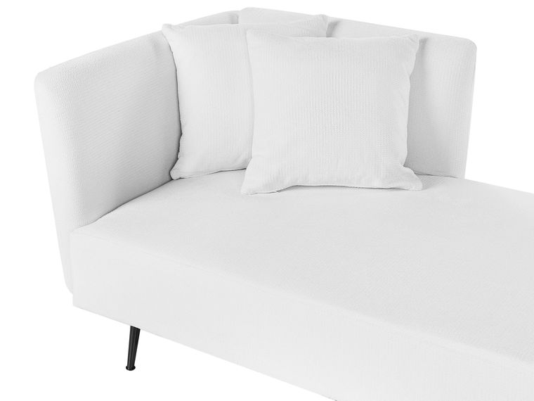 Divan côté gauche en tissu blanc RIOM | Beliani.fr
