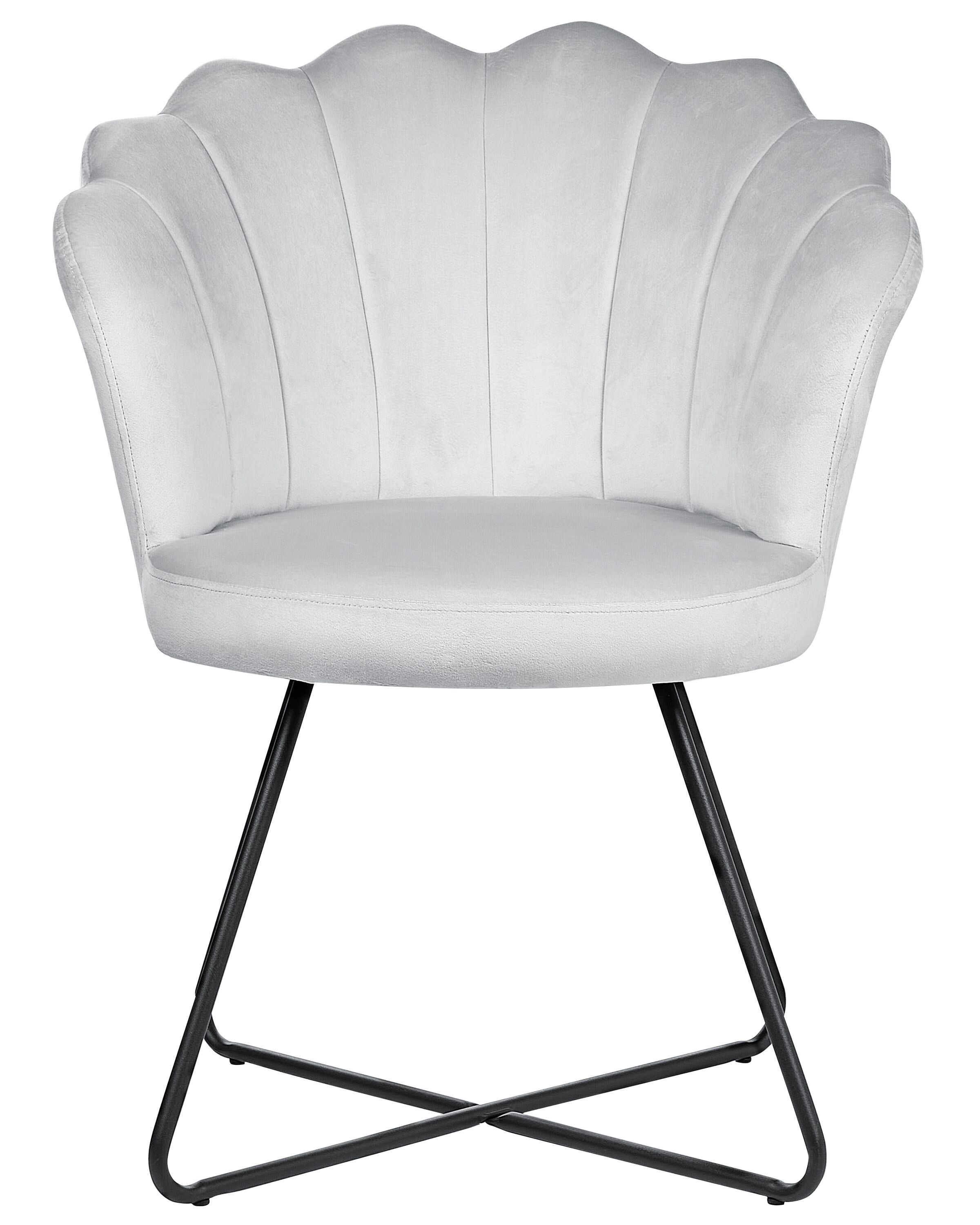 Fåtölj sammet grå LOVELOCK | Beliani.se