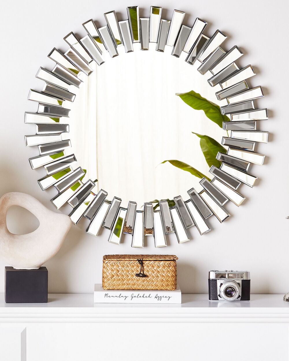 Espejo de pared plateado ø70 cm CHOLET | Beliani.es