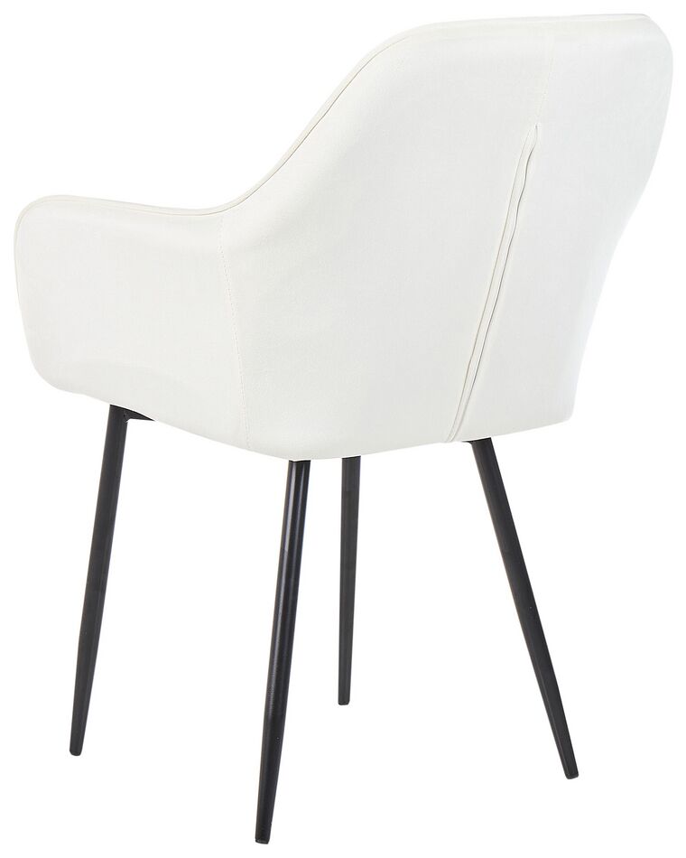 Set med 2 matstolar sammet off-white WELLSTON II | Beliani.se