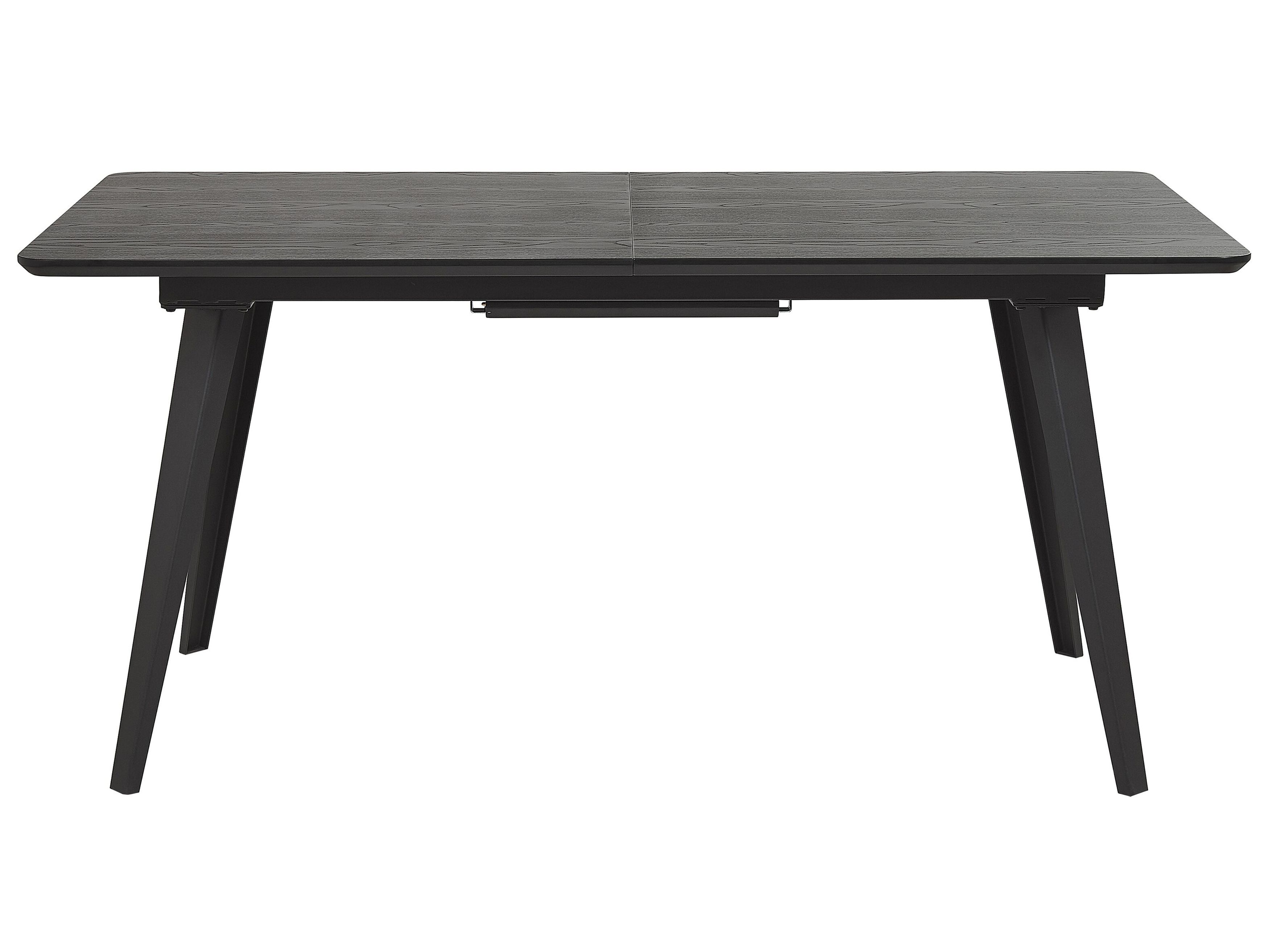 Eettafel uitschuifbaar MDF zwart 160/200 x 90 cm IRVINGTON | Beliani.nl