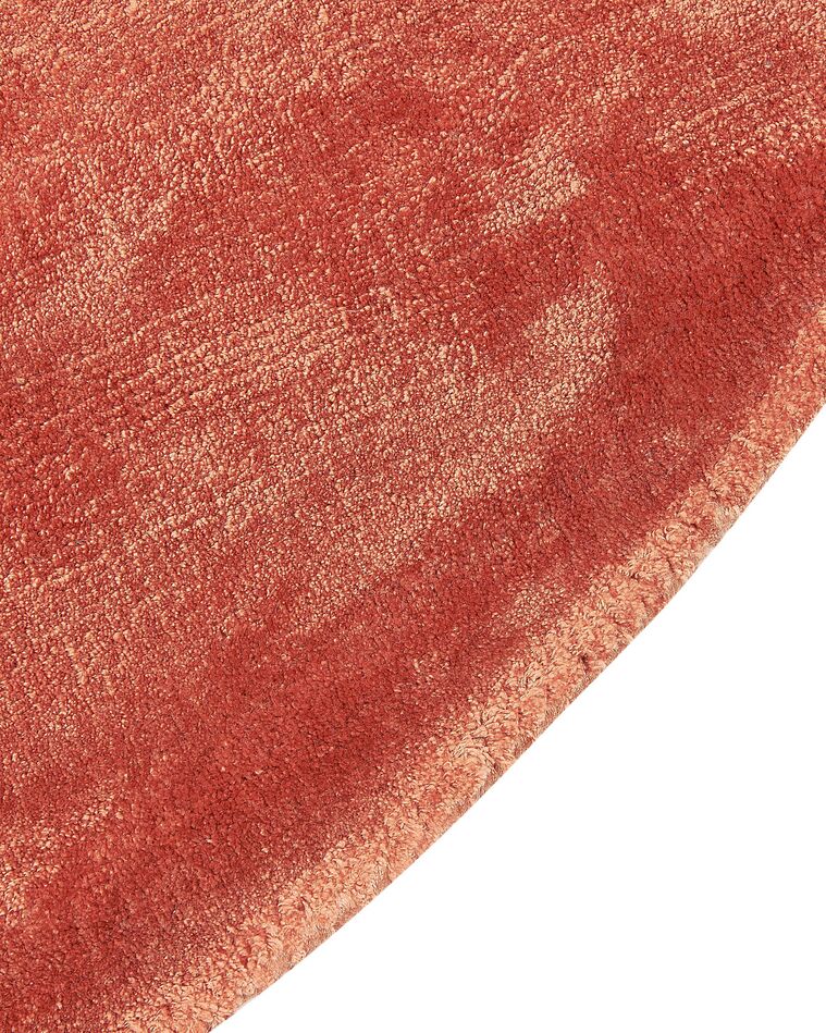 Pyöreä matto viskoosi oranssi ⌀ 140 cm GESI II | Beliani.fi