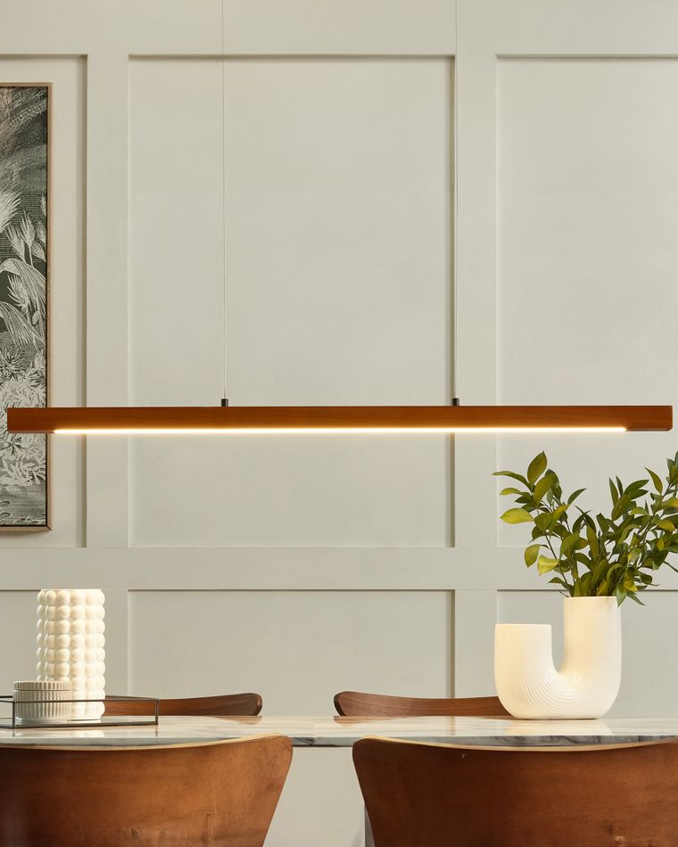 Hanglamp LED donkerhout STEWARTS | Beliani.nl