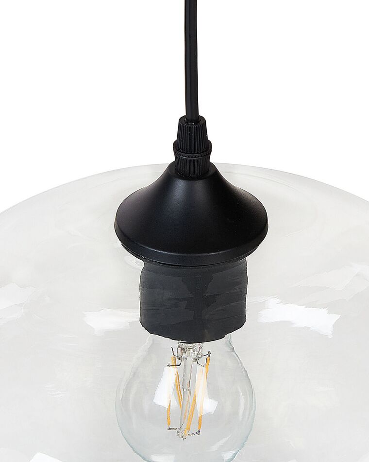 6 Light Glass Pendant Lamp Transparent BEMBOKA | Beliani.co.uk
