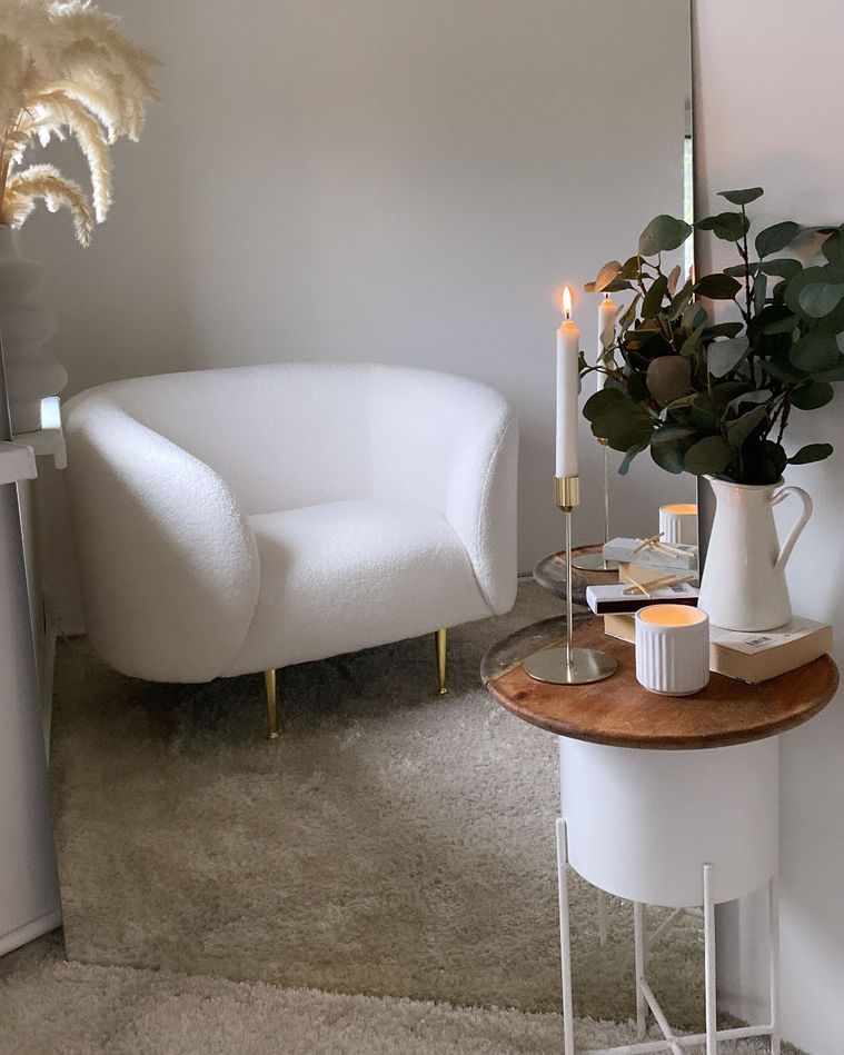 Sessel Bouclé weiß LOEN | Beliani.at