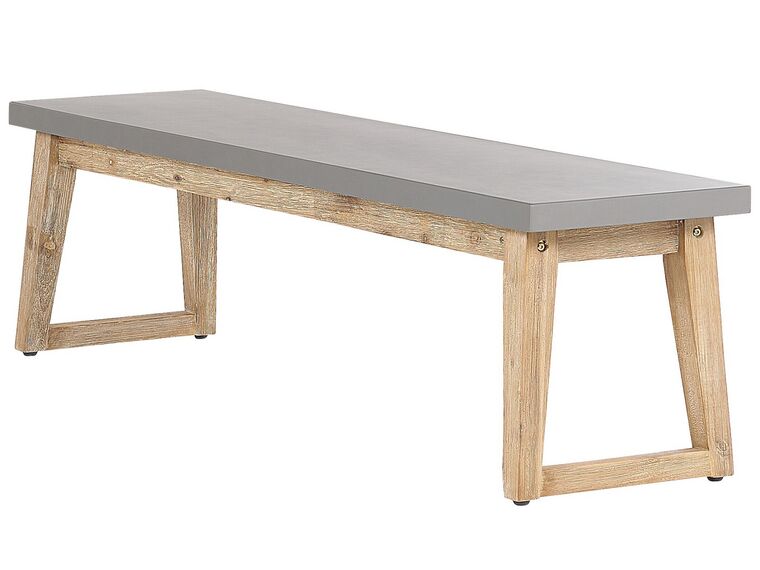 6 Seater Concrete Garden Dining Set Benches Grey ORIA | Beliani.co.uk