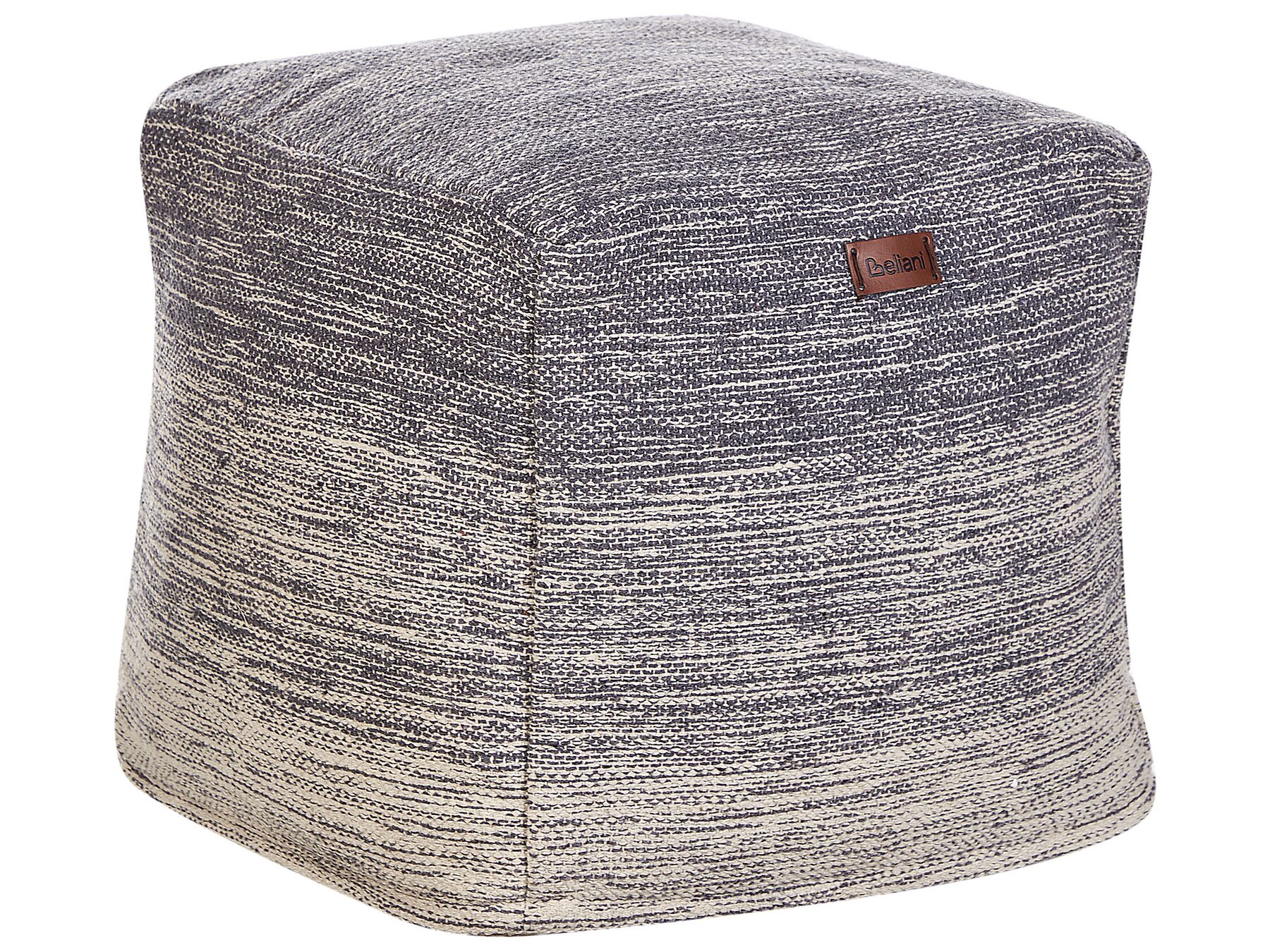 Cotton Pouffe Light Grey HIRRI | Beliani.co.uk