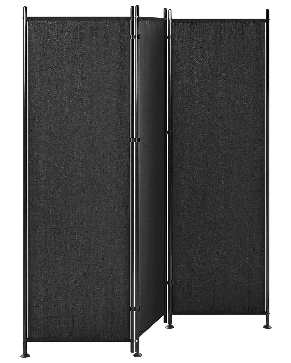Fekete Paraván Három Panellal 160 x 170 cm NARNI | Beliani.hu