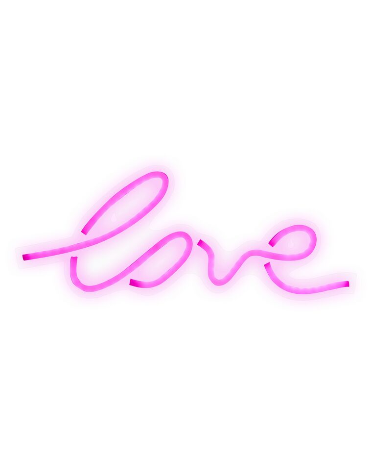 Set of 3 Neon LED Wall Signs Pink SUSIE | Beliani.co.uk