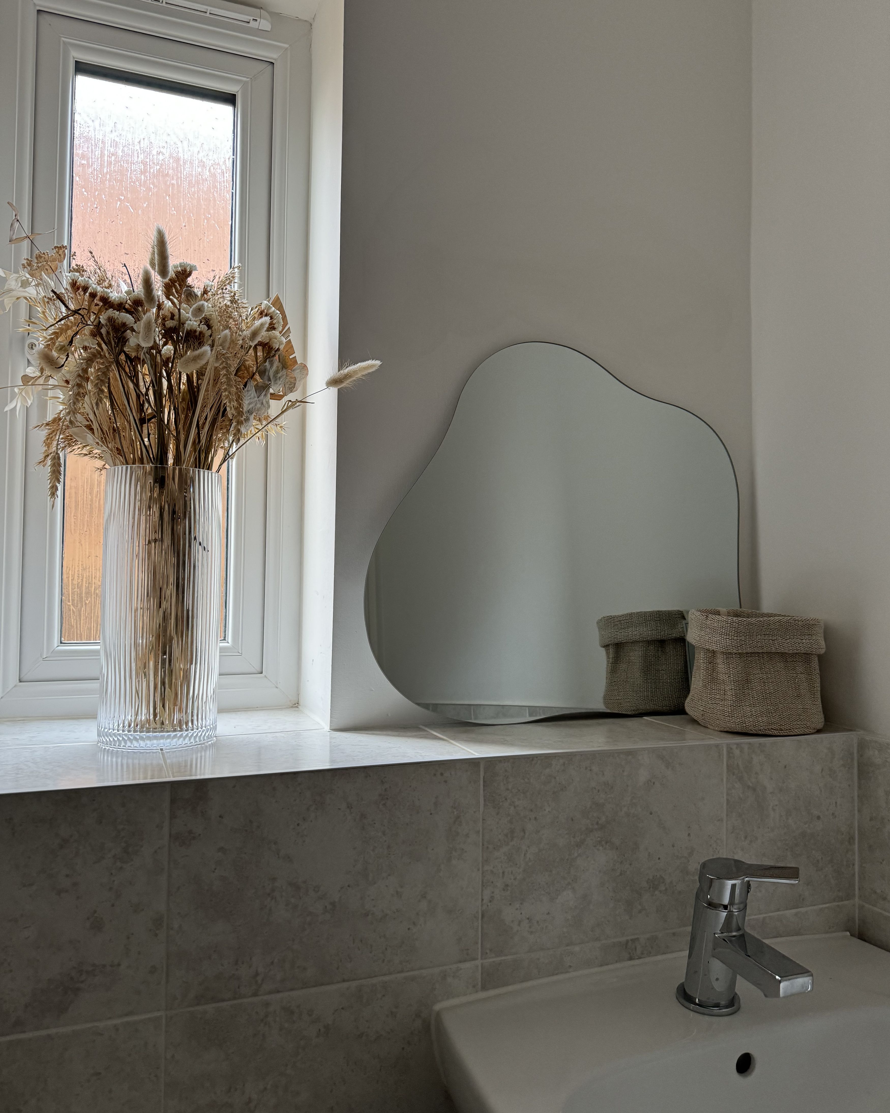 Wall Mirror 50 x 55 cm Silver BAGNEUX | Beliani.co.uk