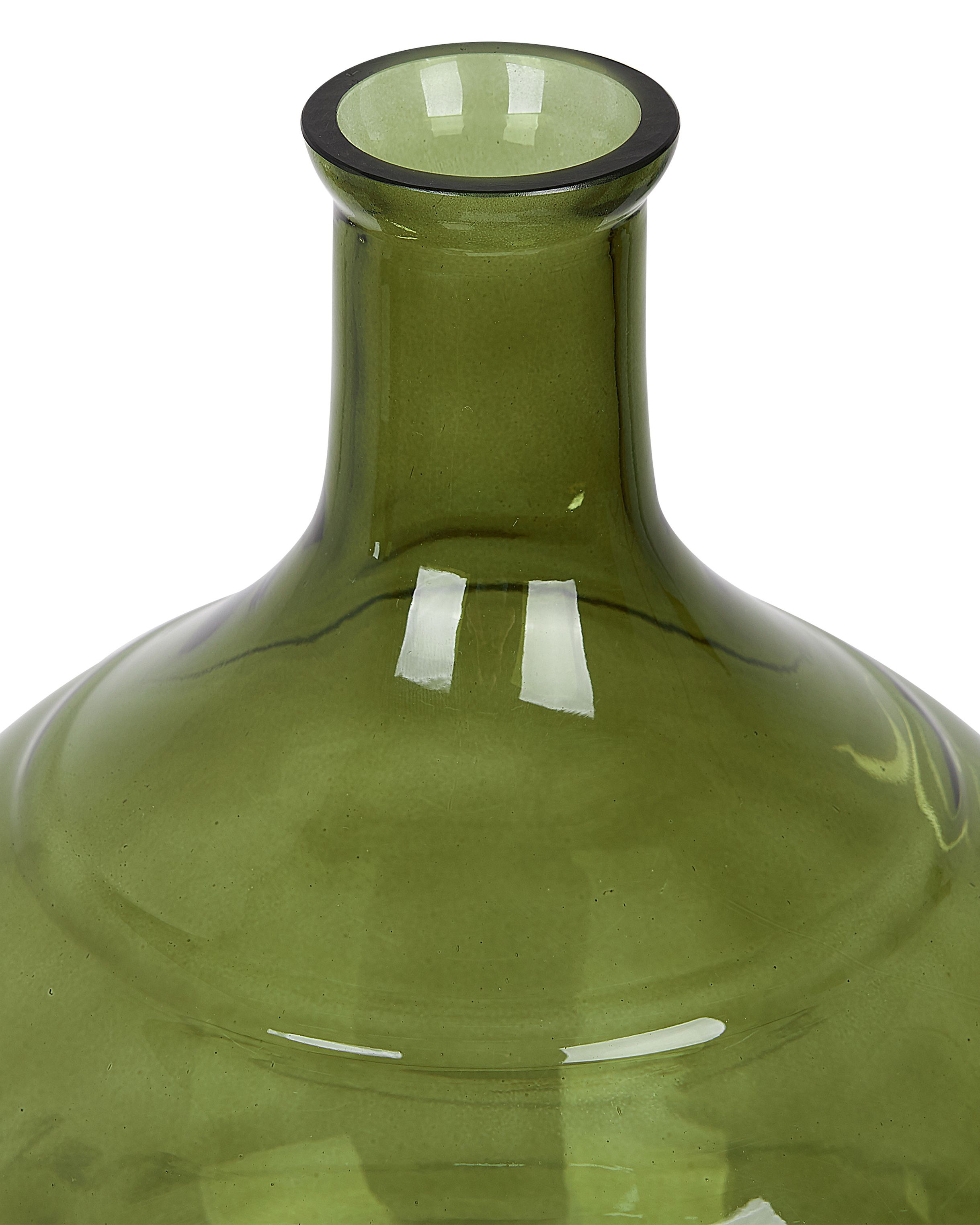 Blomvas glas 34 cm grön ACHAAR | Beliani.se