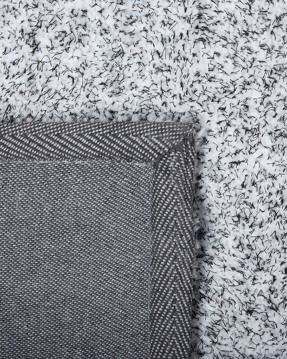 Shaggy Area Rug 200 x 200 cm Salt and Pepper DEMRE | Beliani.co.uk