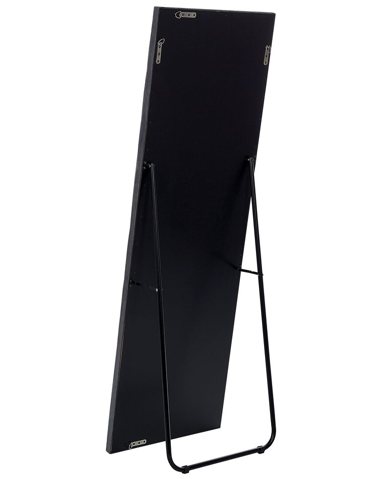 Velvet Standing Mirror 50 x 150 cm Dark Grey ANSOUIS | Beliani.co.uk