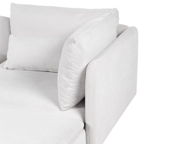 Sofá esquinero 3 plazas modular de tela gris claro derecho EGERIS | Beliani.es