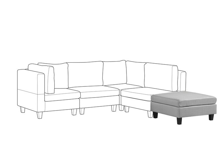 Ottomane Polsterbezug hellgrau FEVIK | Beliani.ch