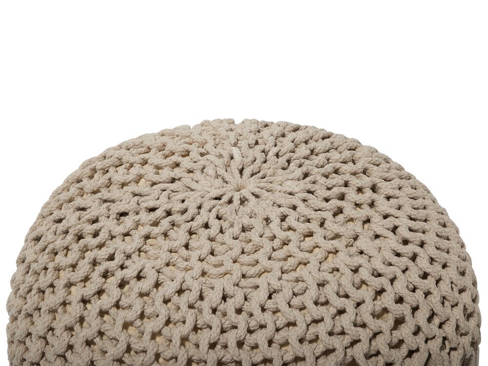 Pouf beige ⌀ 50 cm CONRAD | Beliani.de