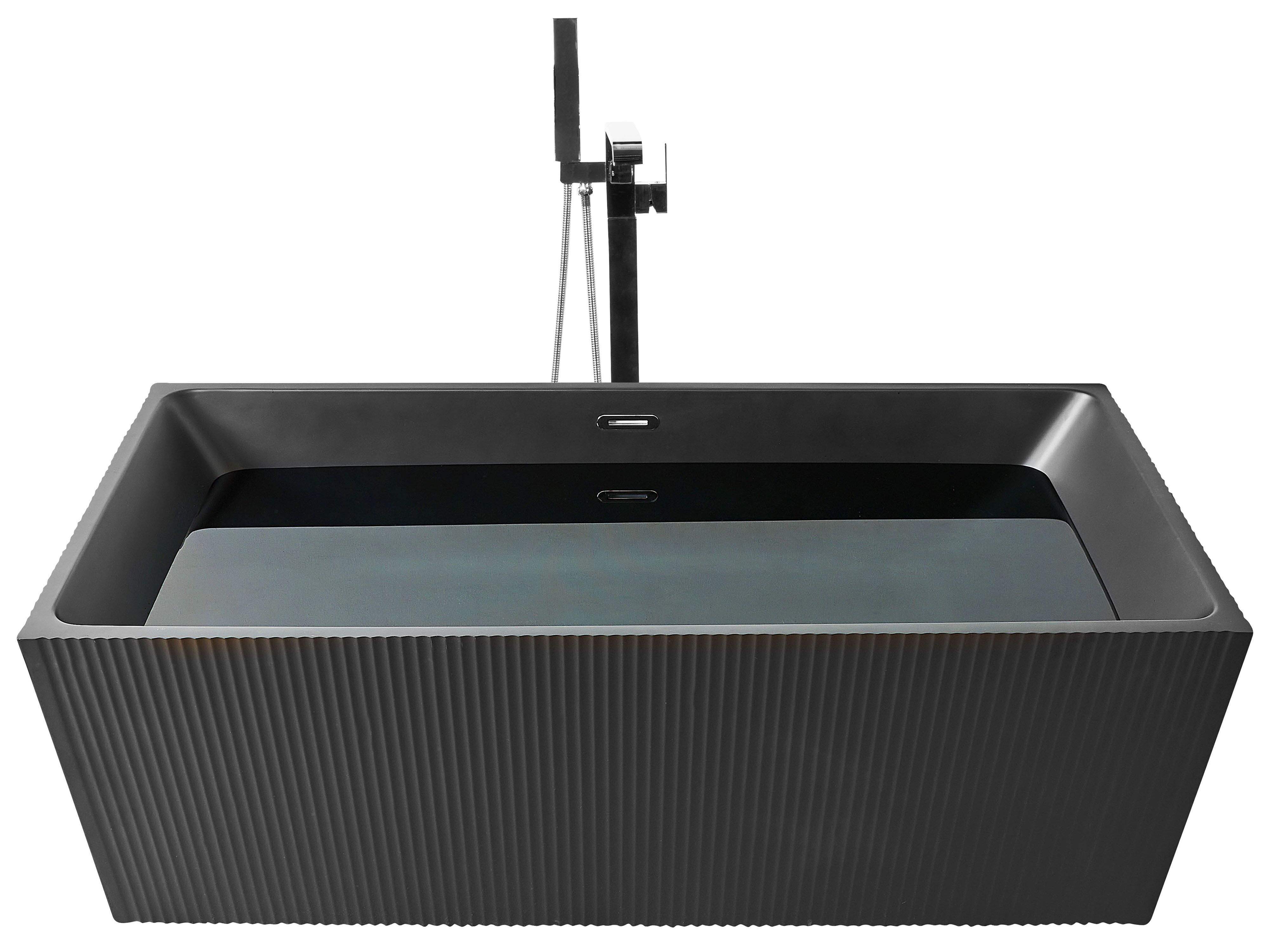 Fristående badkar 170 cm x 80 cm svart GOCTA | Beliani.se