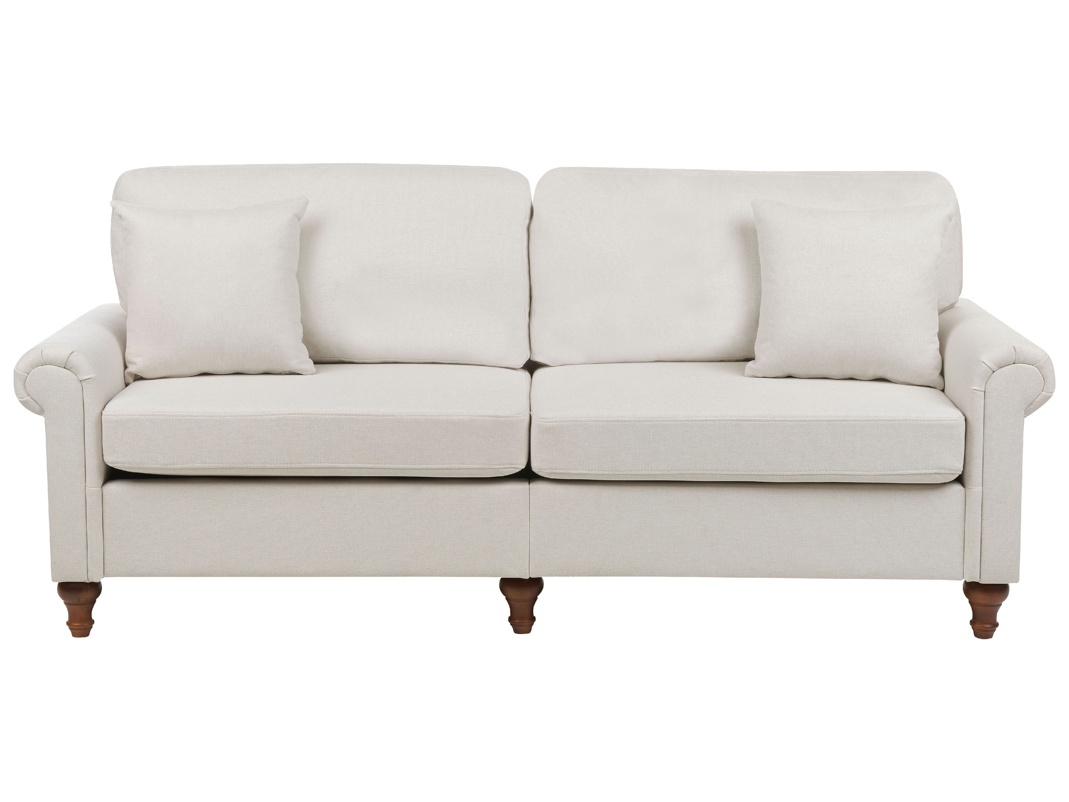 Sofá 3 plazas de tela beige GINNERUP | Beliani.es