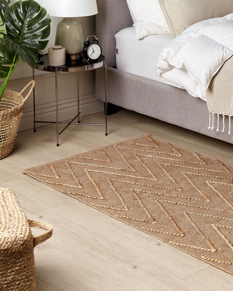 Jute Area Rug 80 x 150 cm Beige DADAY | Beliani.co.uk