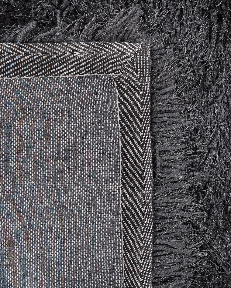 Shaggy Area Rug 140 x 200 cm Black CIDE | Beliani.co.uk
