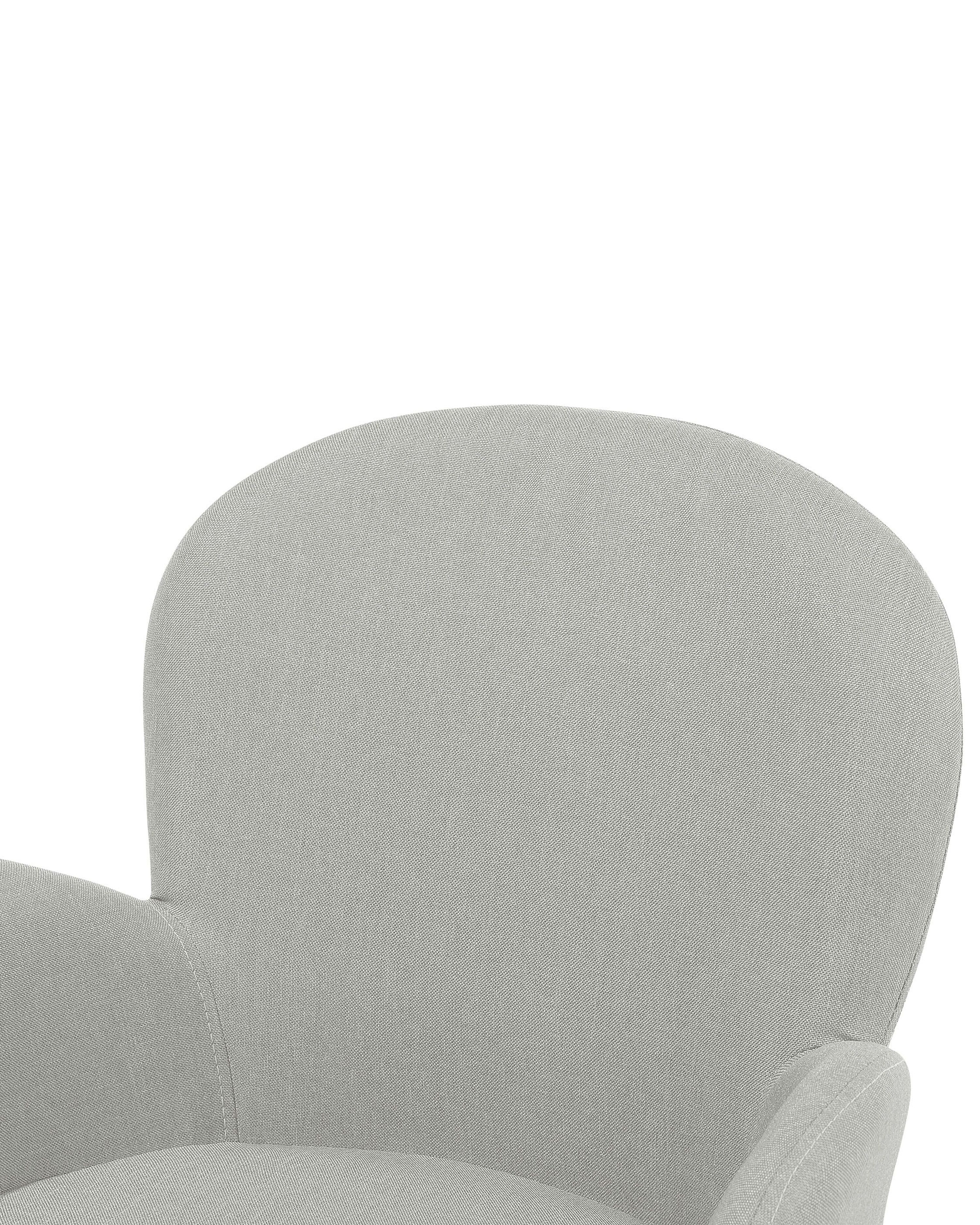 Set of 2 Fabric Dining Chairs Light Grey BROOKVILLE | Beliani.co.uk