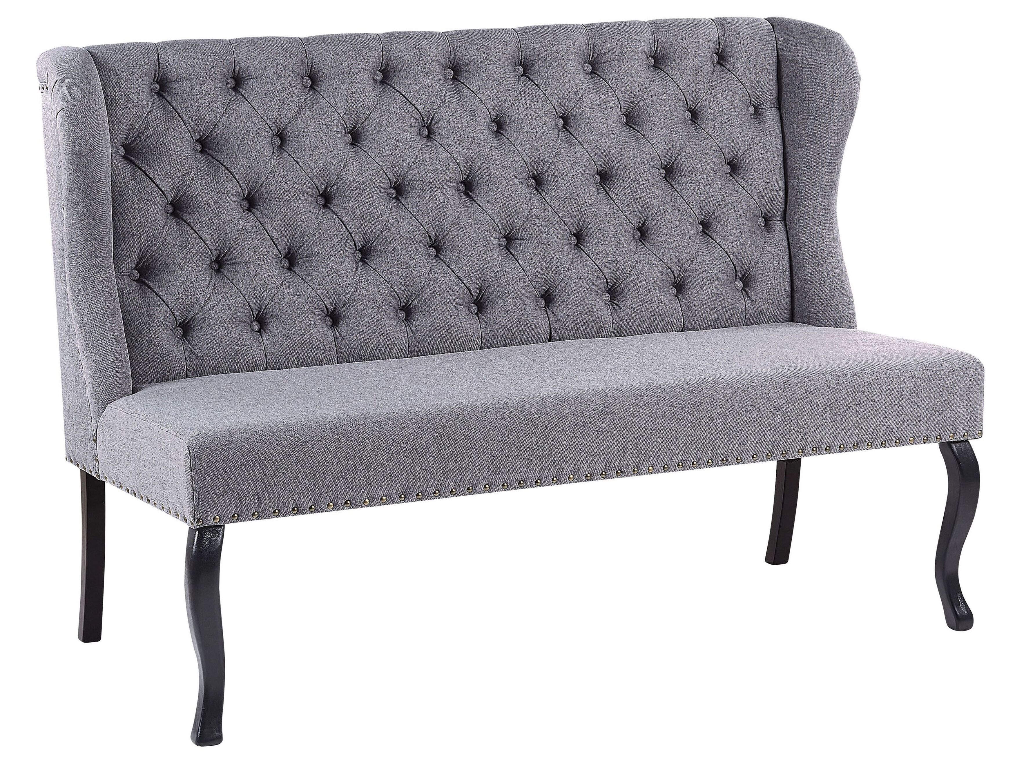 2 Seater Fabric Kitchen Sofa Grey TORSBY | Beliani.co.uk
