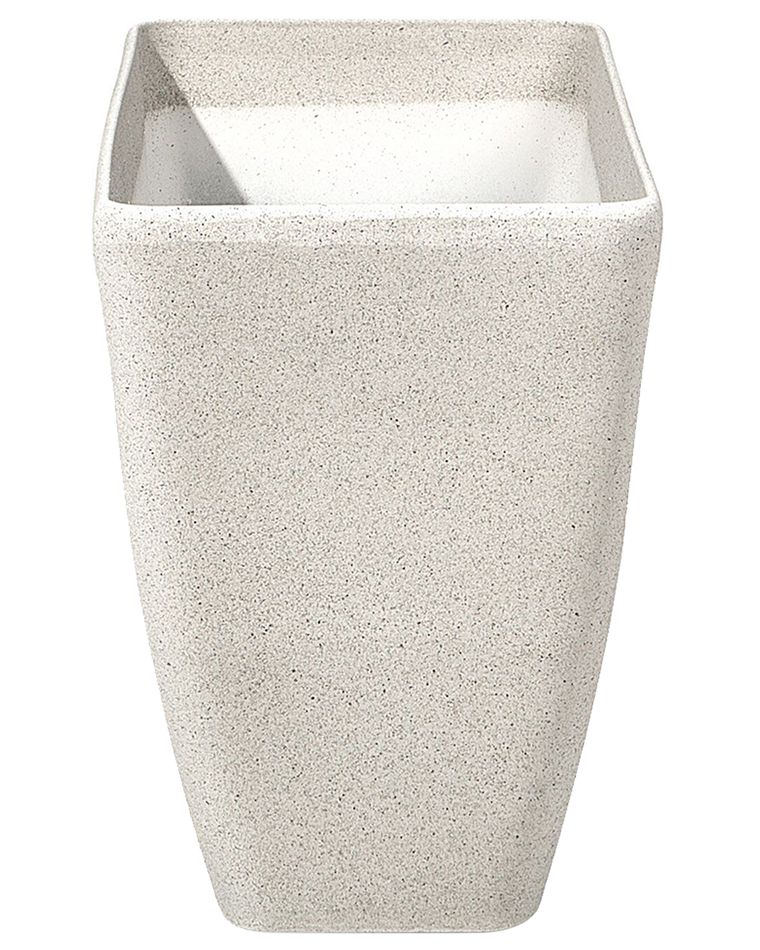 Lot de 2 pots de fleurs en pierre beige 74 x 32 x 45 cm BARIS | Beliani.fr