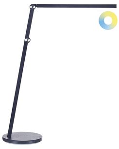 Metal LED Desk Lamp with Wireless Charger Silver LACERTA | Beliani.hu