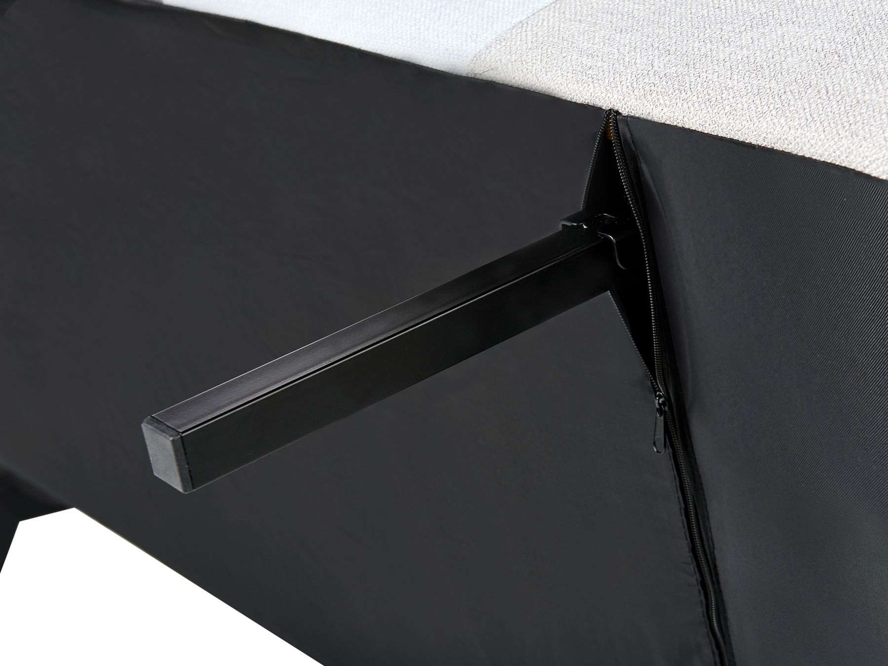 Sofá-cama de 3 lugares em tecido patchwork cinzento e azul INGARO ...