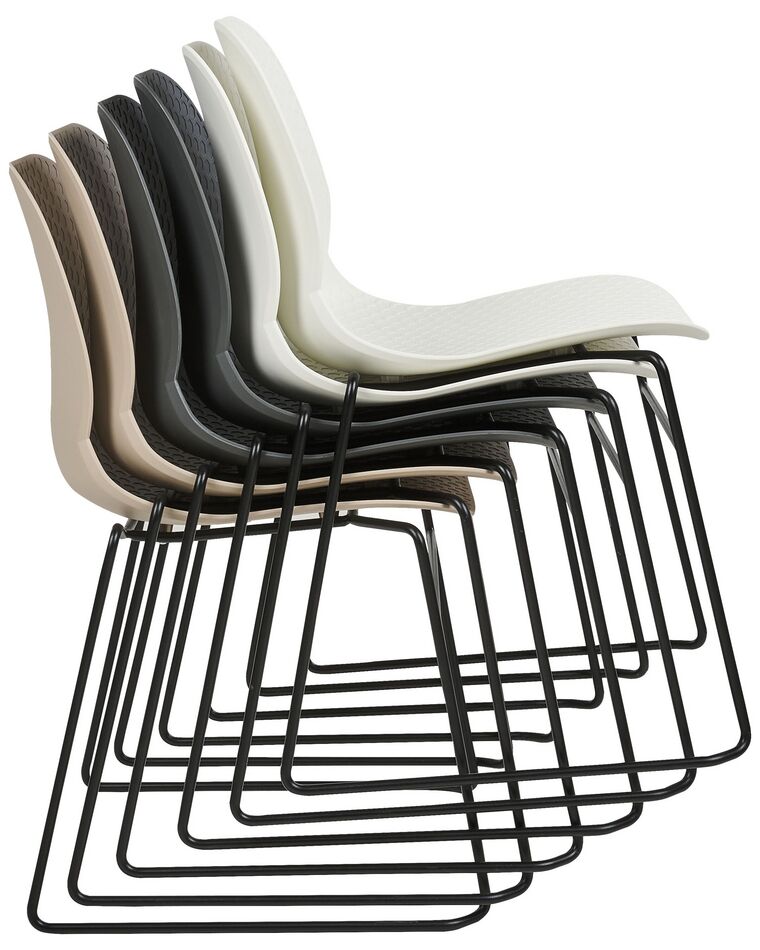 Set med 4 matstolar beige PANORA | Beliani.se