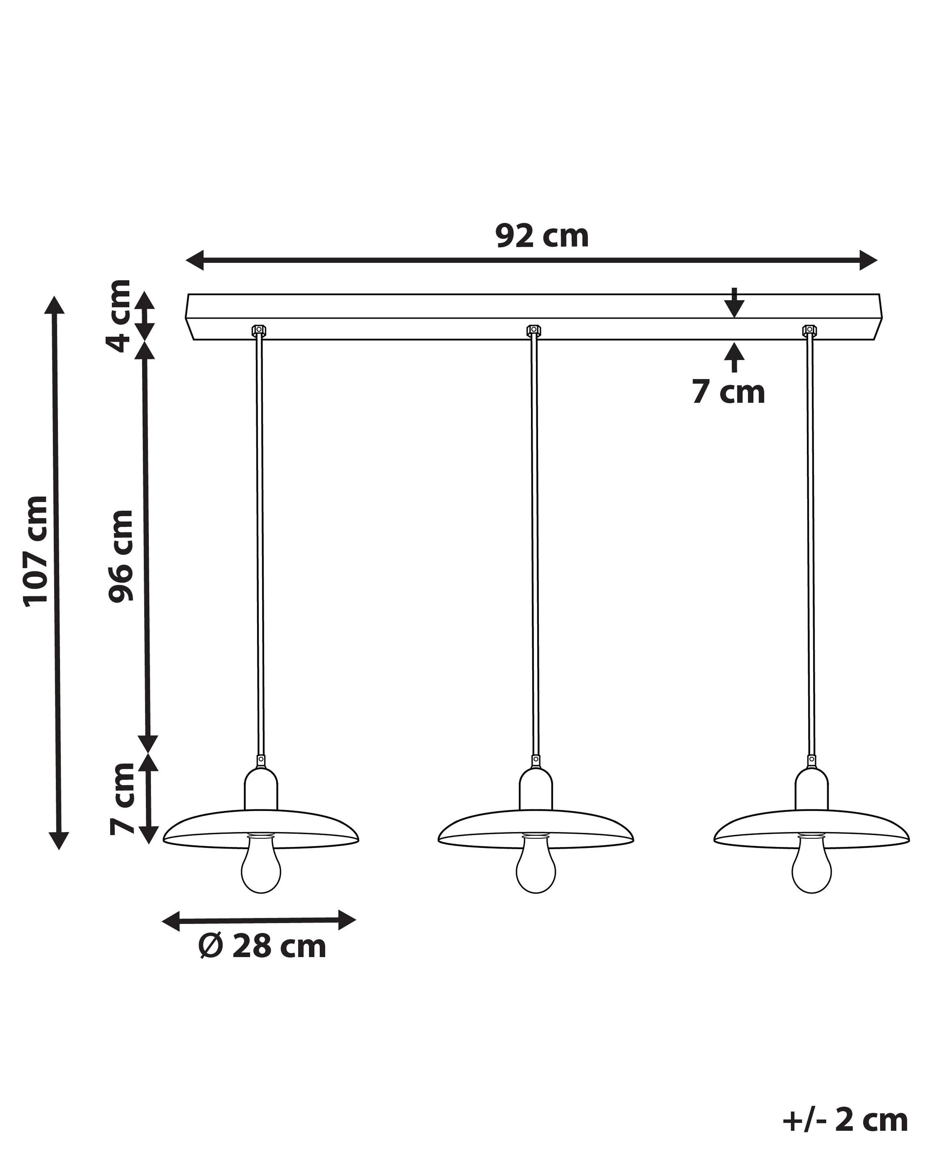 Langbordspendel med 3 lys mørkt træ MANJEERA | Beliani.dk