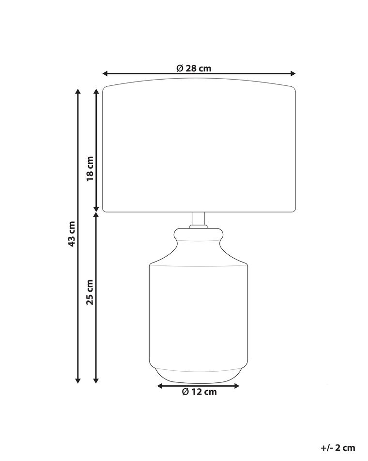 Ceramic Table Lamp Grey ESPERANCE | Beliani.co.uk