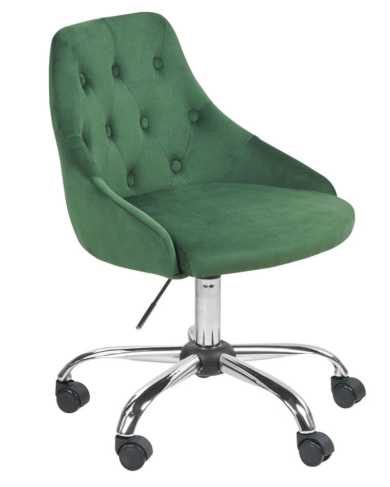 Sedia da ufficio velluto verde PARISH | Beliani.it