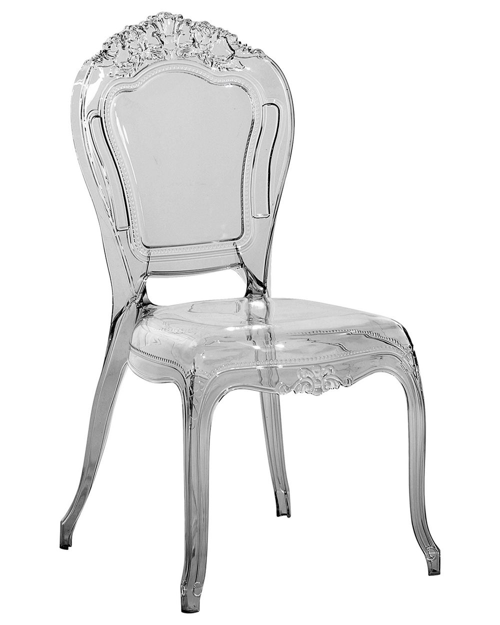 Set of 2 Accent Chairs Acrylic Transparent Black VERMONT | Beliani.co.uk