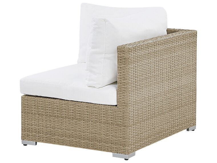 2 Seater PE Rattan Modular Garden Lounge Set Brown NOTO | Beliani.co.uk