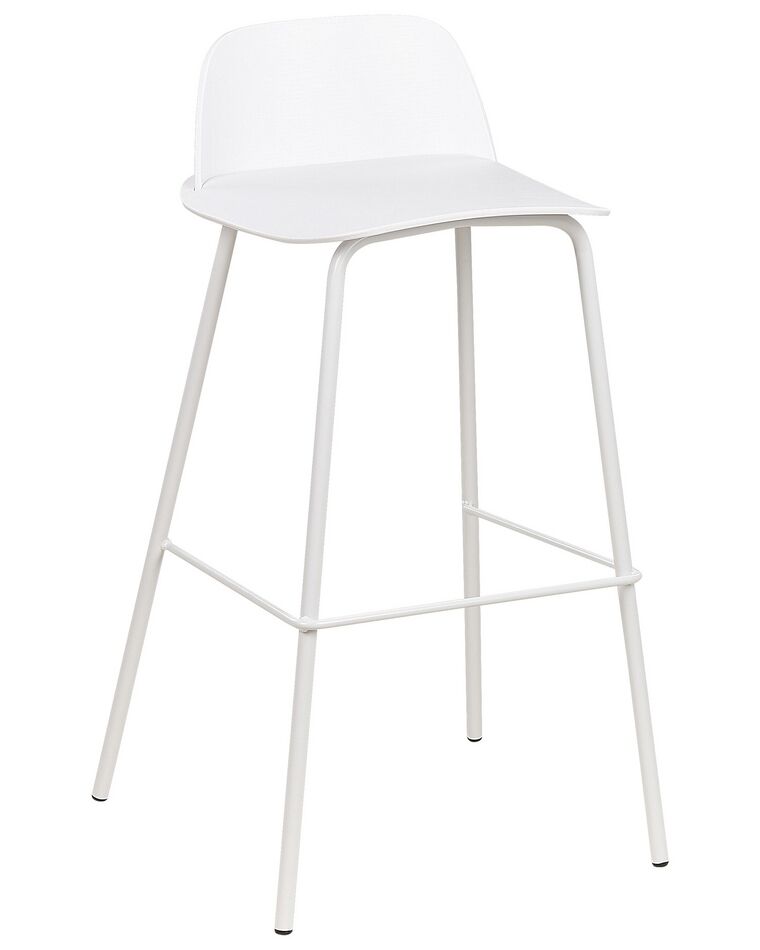 Sett med 4 barstoler hvit MORA | Beliani.no