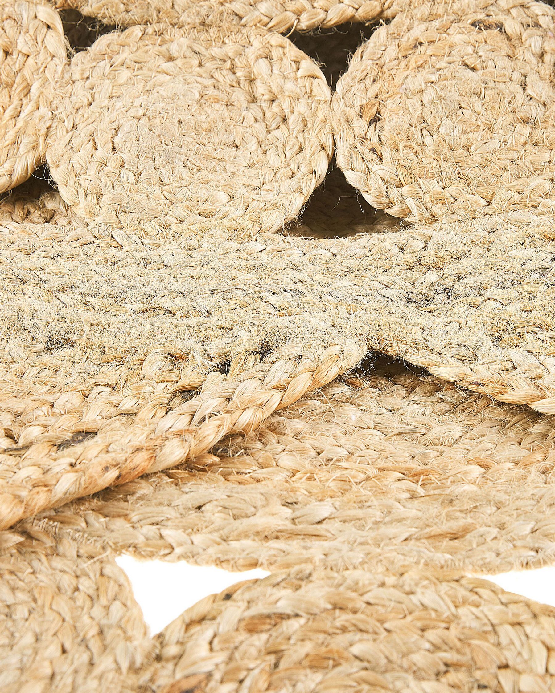 Tappeto rotondo in iuta ø 120 cm beige ARABAN | Beliani.it