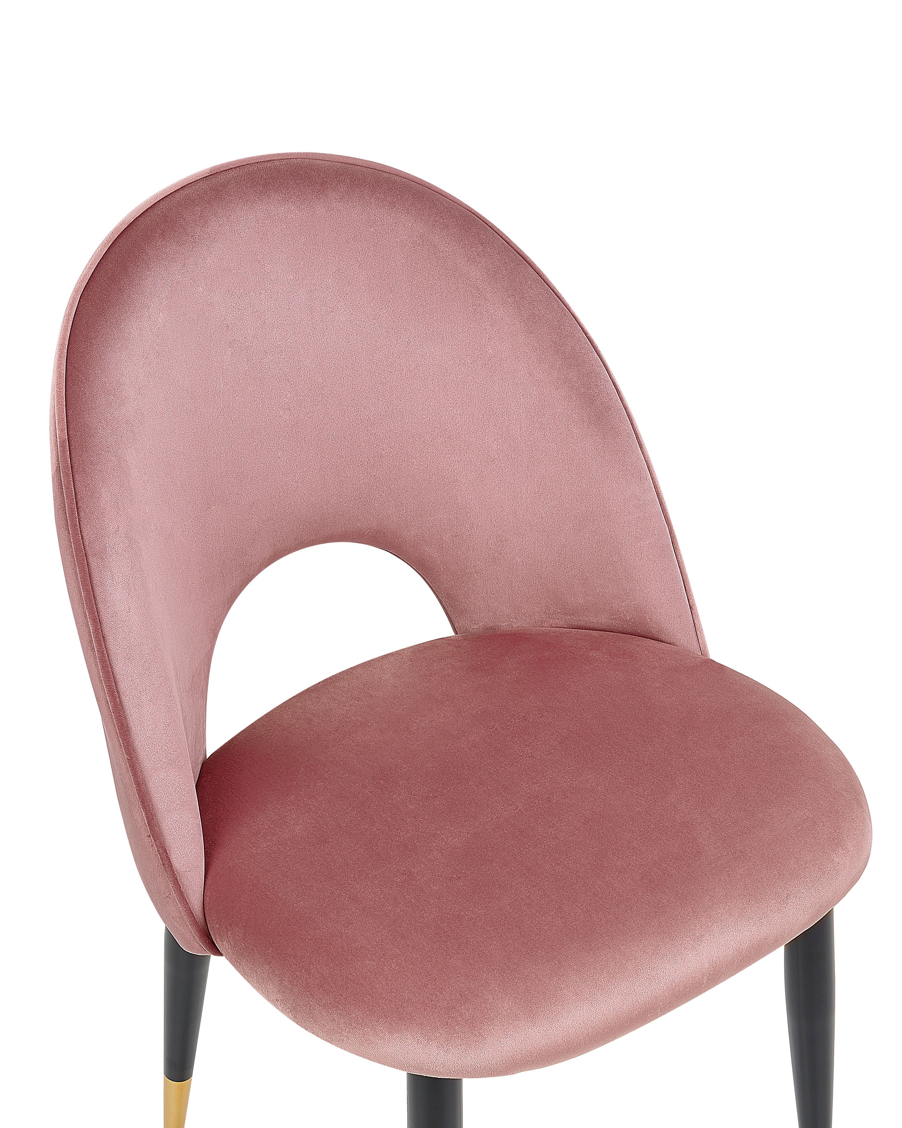 Esszimmerstuhl Samtstoff Rosa 2er Set Magalia Belianide