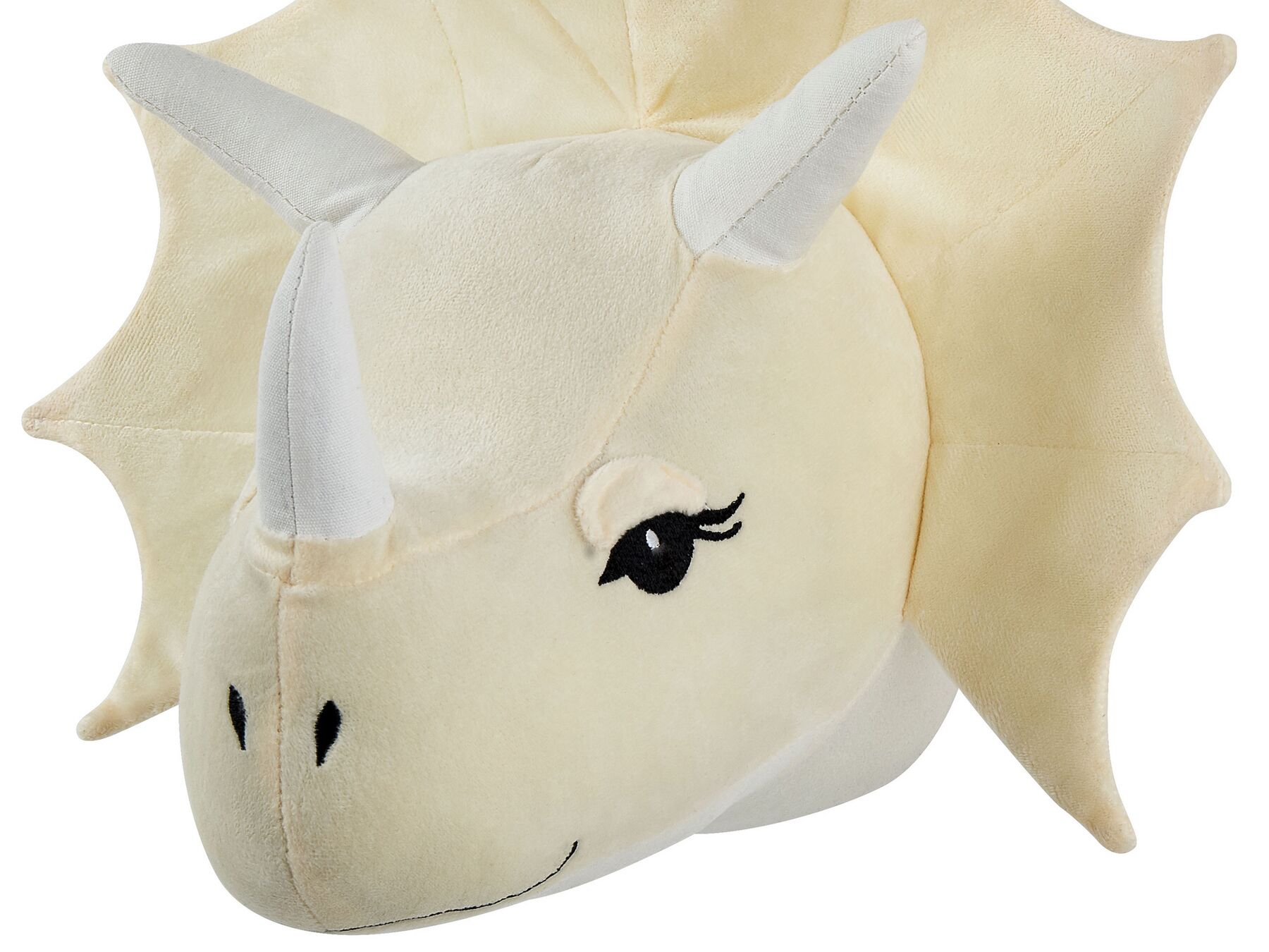Plush Animal Head Wall Décor Dinosaur Beige REXX | Beliani.co.uk