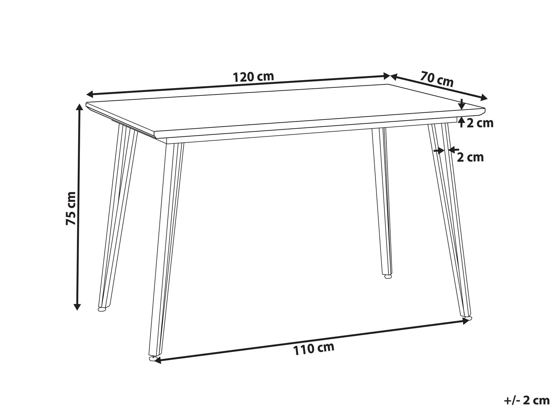 Dining Table 120 x 70 cm Marble Effect with Silver GREYTON | Beliani.co.uk