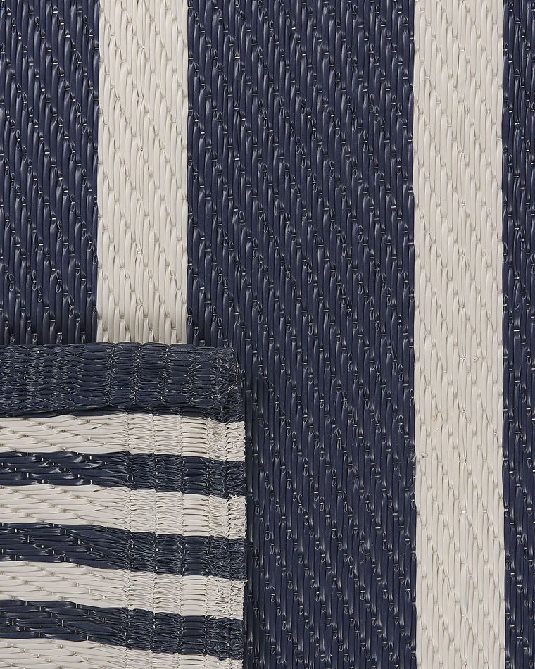 Outdoor Area Rug 120 x 180 cm Dark Blue HALDIA | Beliani.co.uk