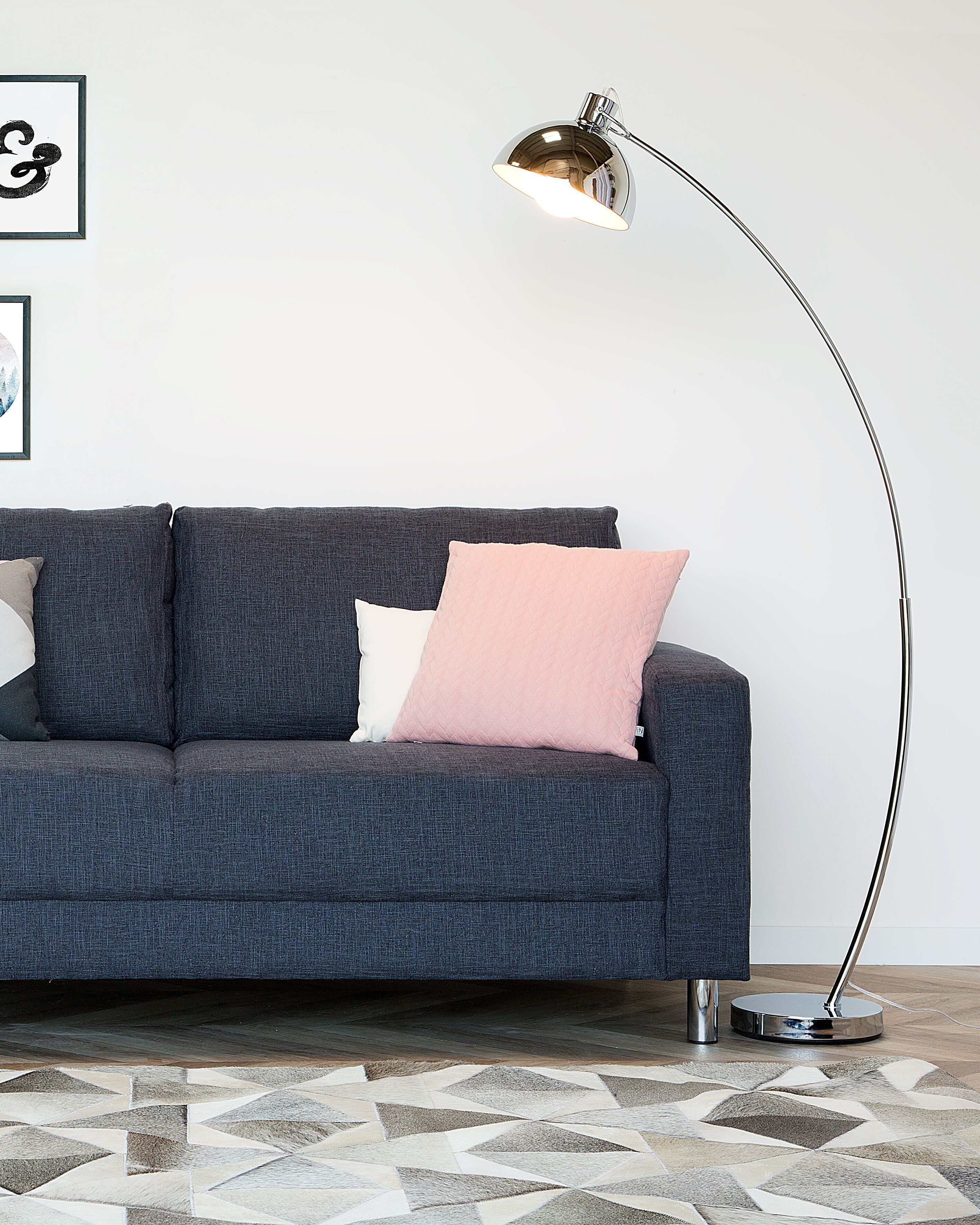 Staande lamp zilver DINTEL | Beliani.nl