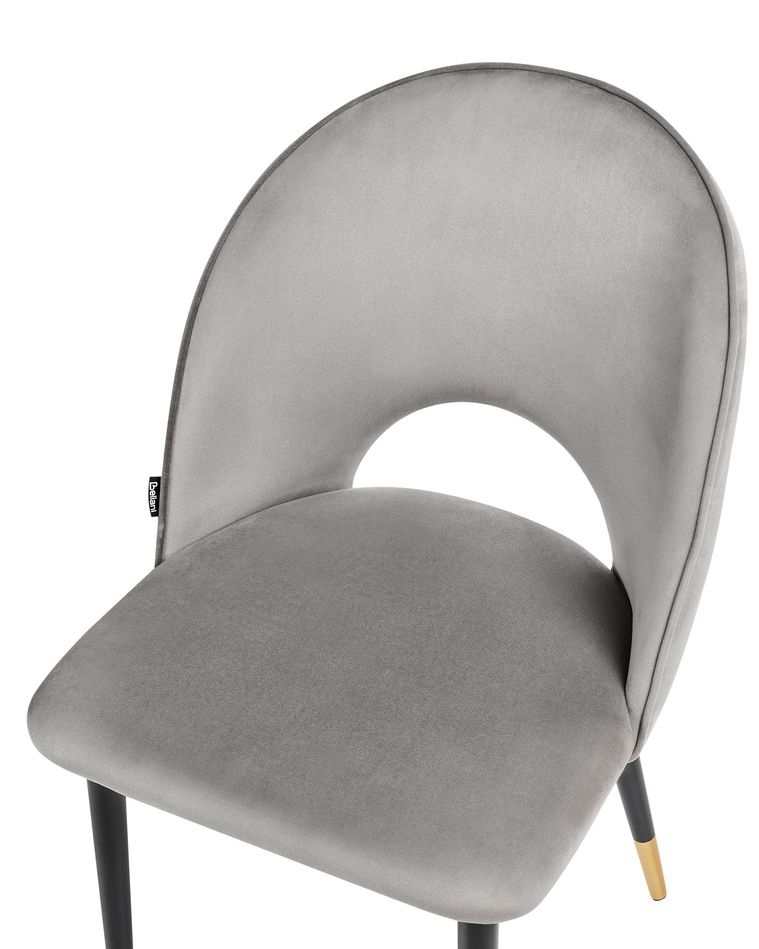 Stol 2 st sammet grå MAGALIA | Beliani.se